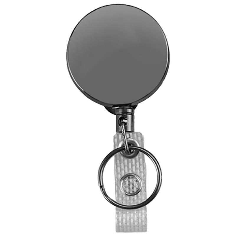 Round Heavy Duty Metal Badge Reel w/ Belt Clip - Custom printed with ...